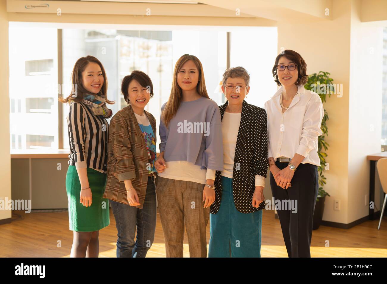 Portrait of multi-generation five women Stock Photo - Alamy