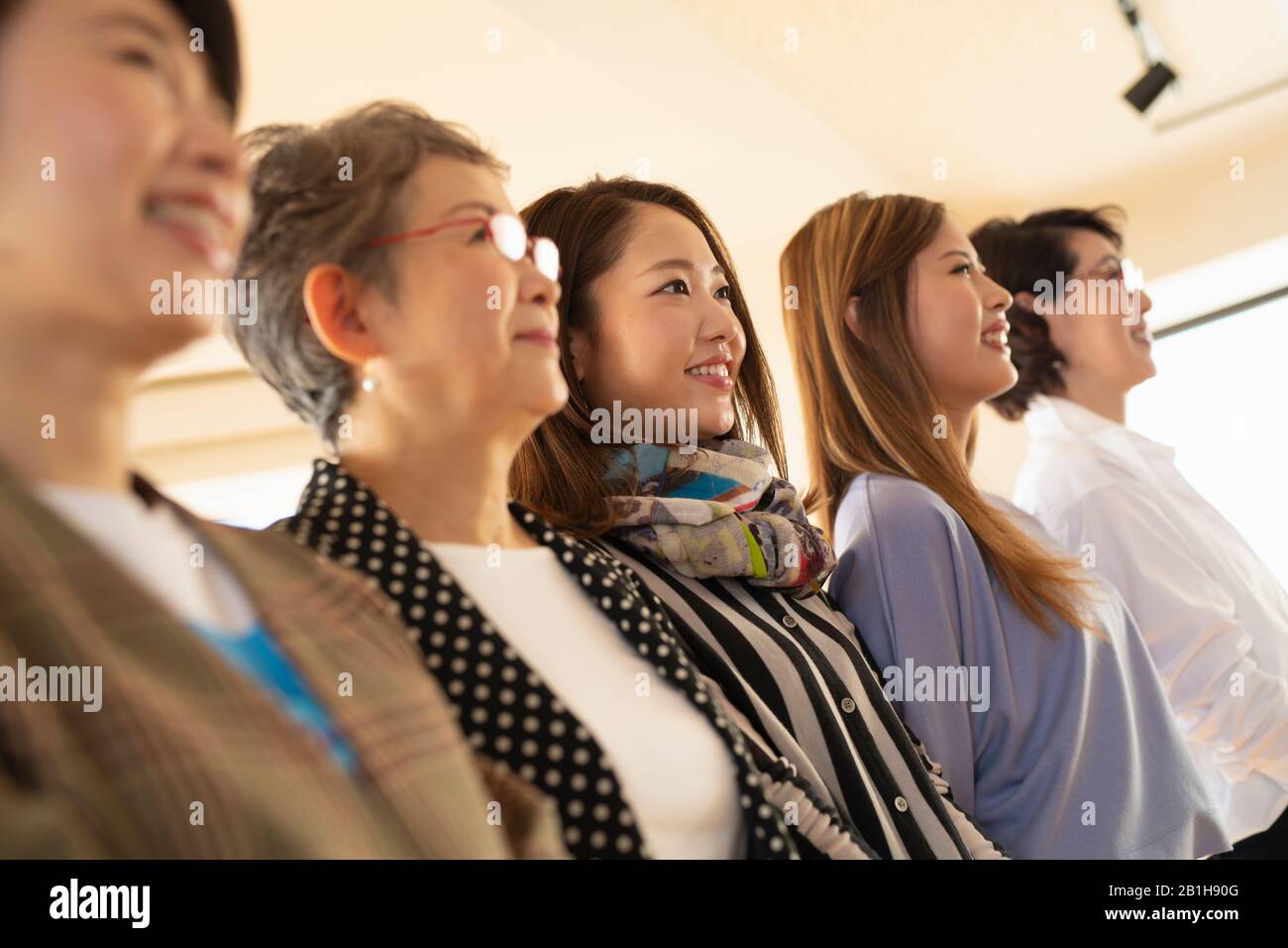 Portrait of multi-generation five women Stock Photo - Alamy