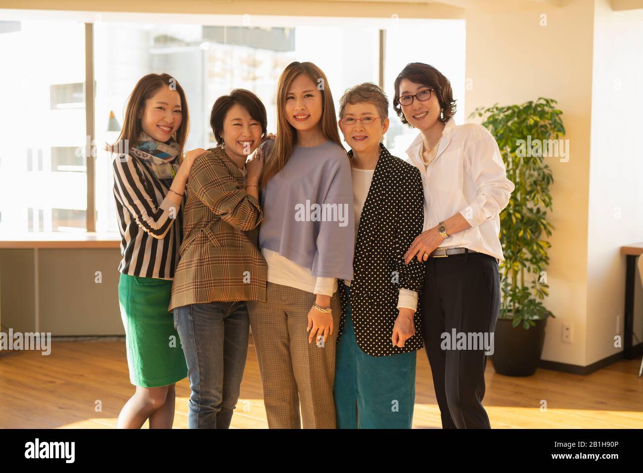 Portrait of multi-generation five women Stock Photo - Alamy