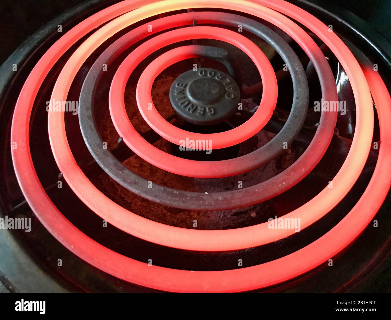 Burner lit up as it preps to burn Stock Photo - Alamy