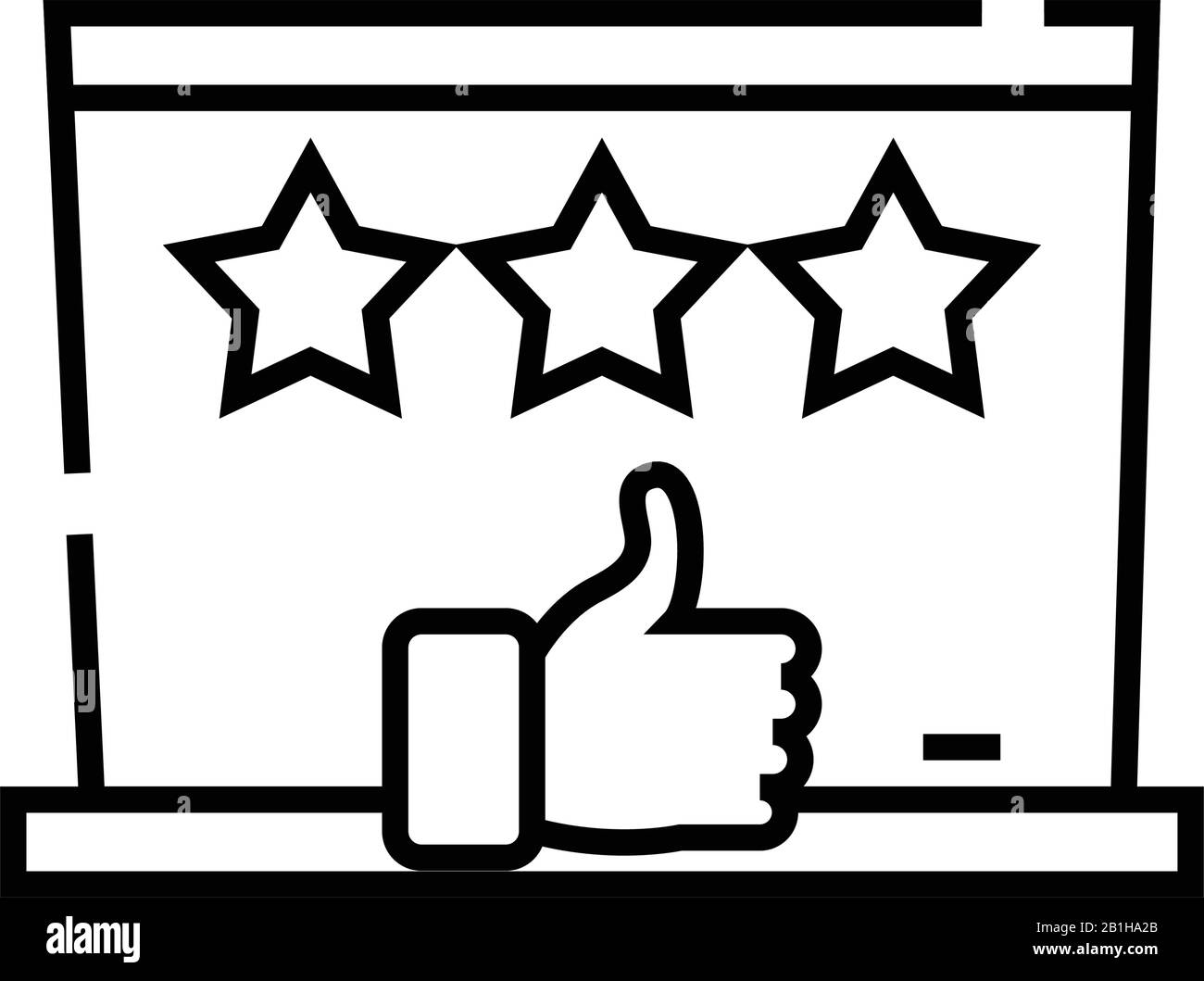 Excellent marks line icon, concept sign, outline vector illustration ...