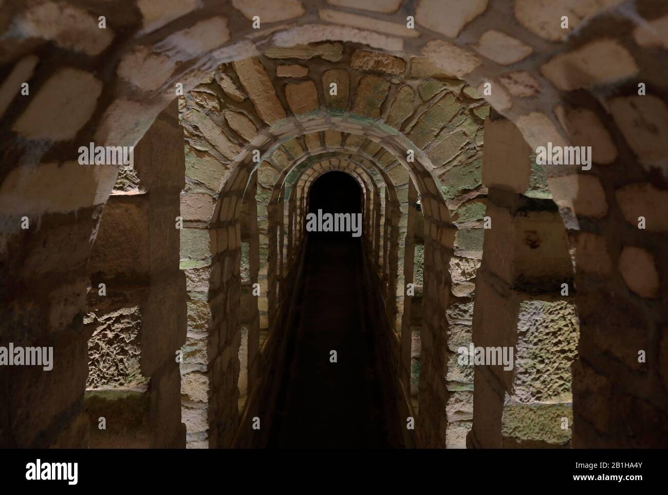 Stone archway build during the construction of reinforce the ancient ...