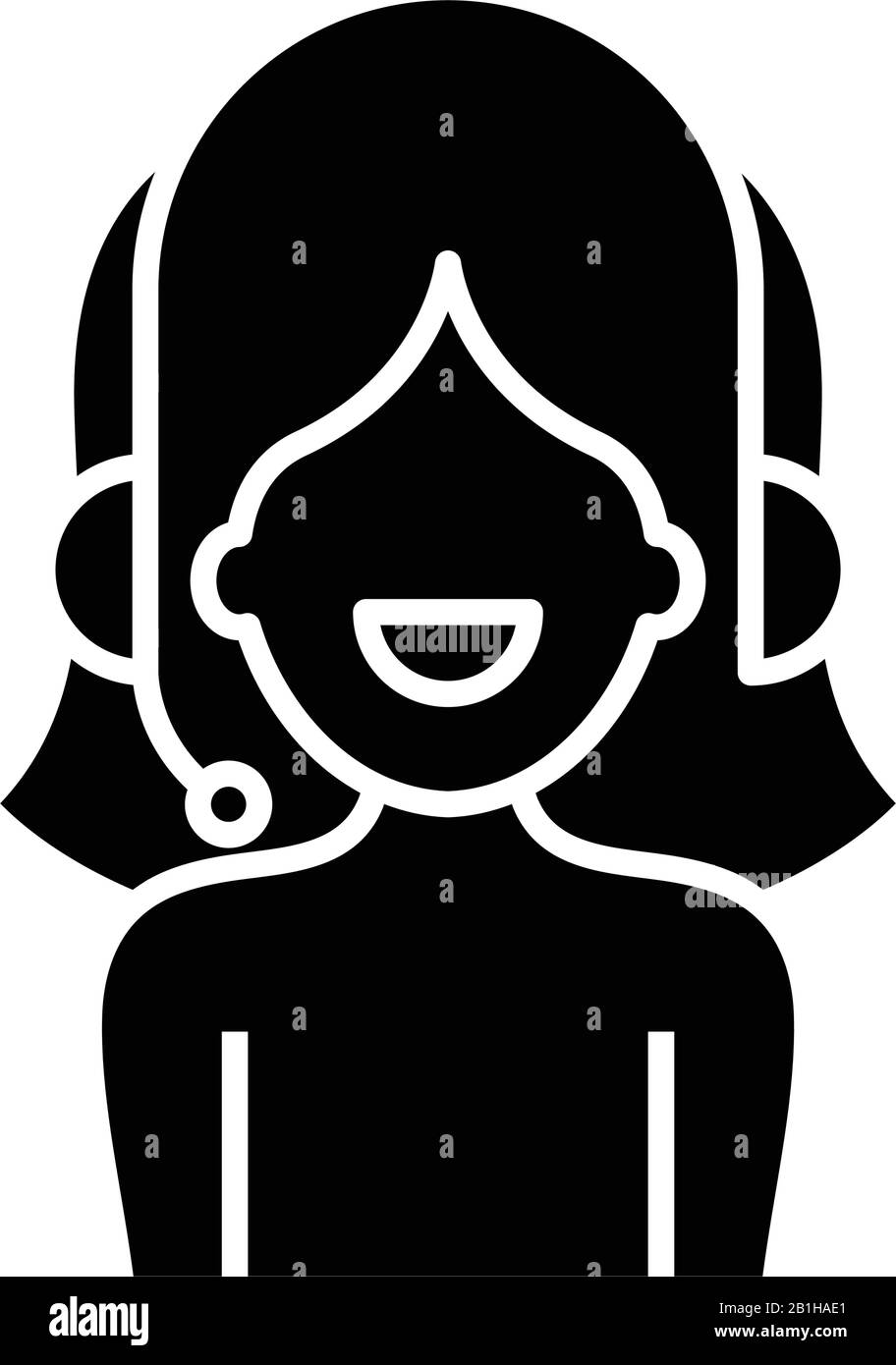 Audio guide black icon, concept illustration, vector flat symbol, glyph ...