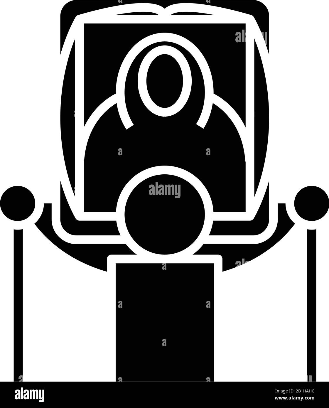 Art gallery black icon, concept illustration, vector flat symbol, glyph ...