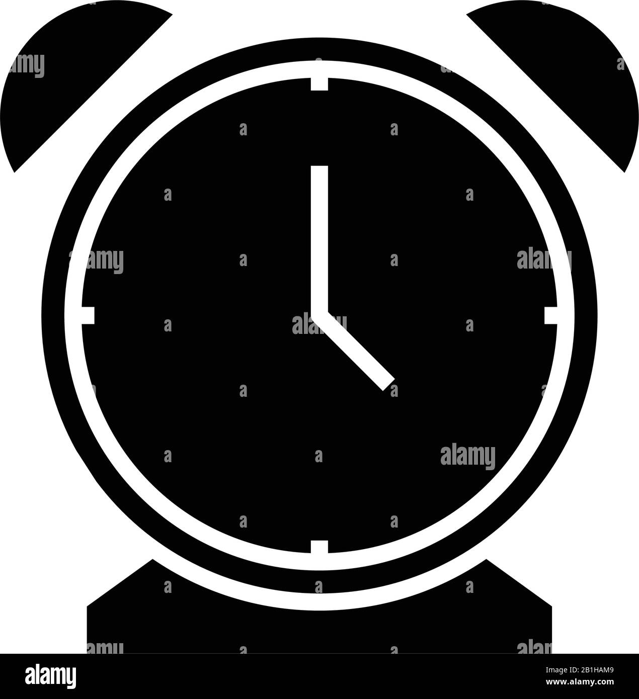 Alarm noise black icon, concept illustration, vector flat symbol, glyph ...