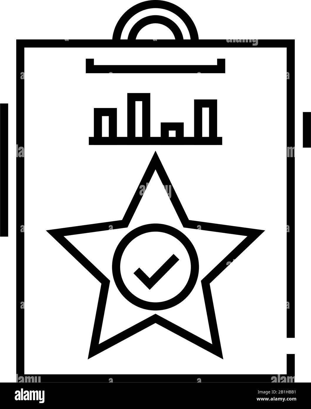 Excellent result line icon, concept sign, outline vector illustration ...