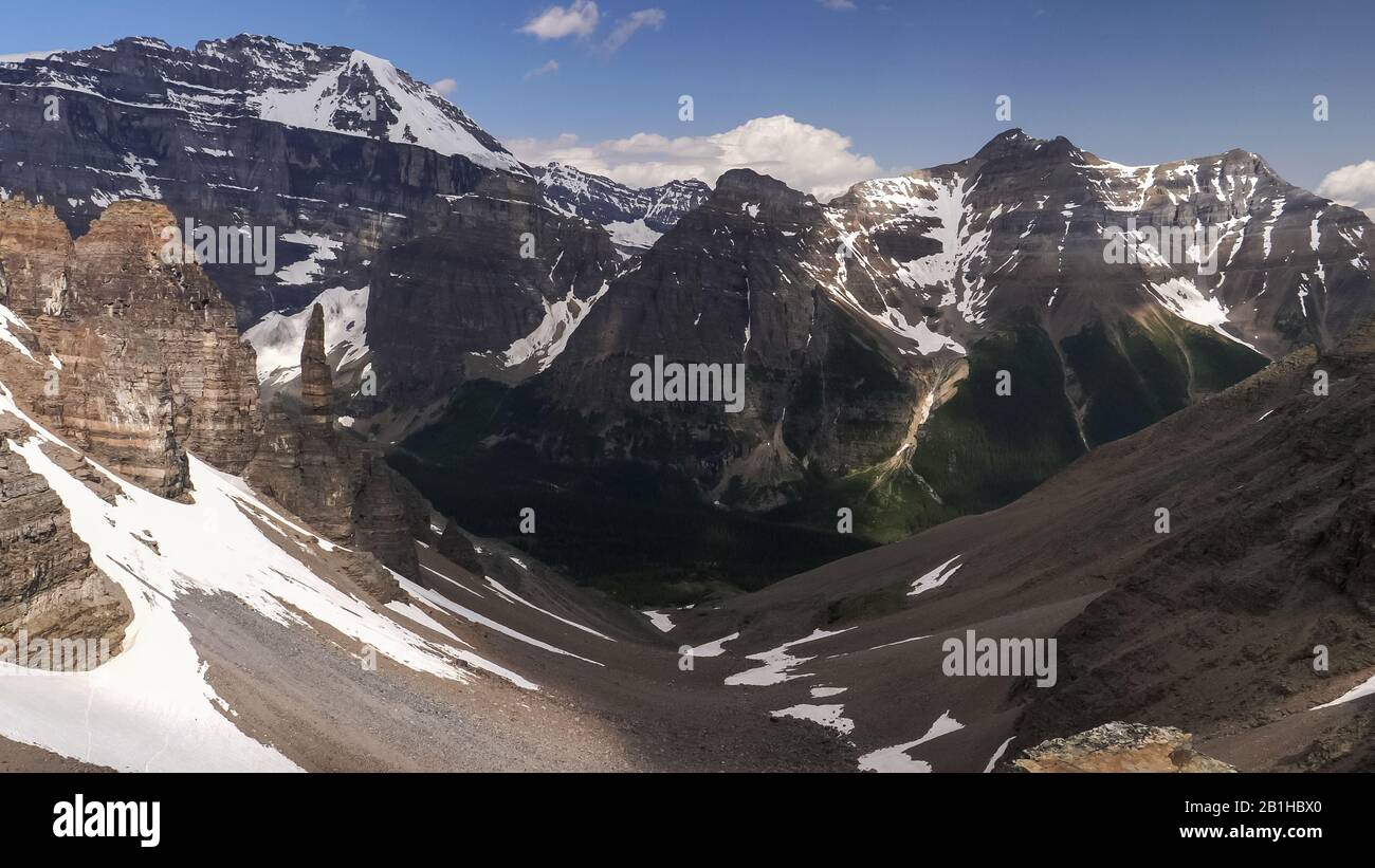 view of paradise valley from sentinel pass in banff national park Stock ...