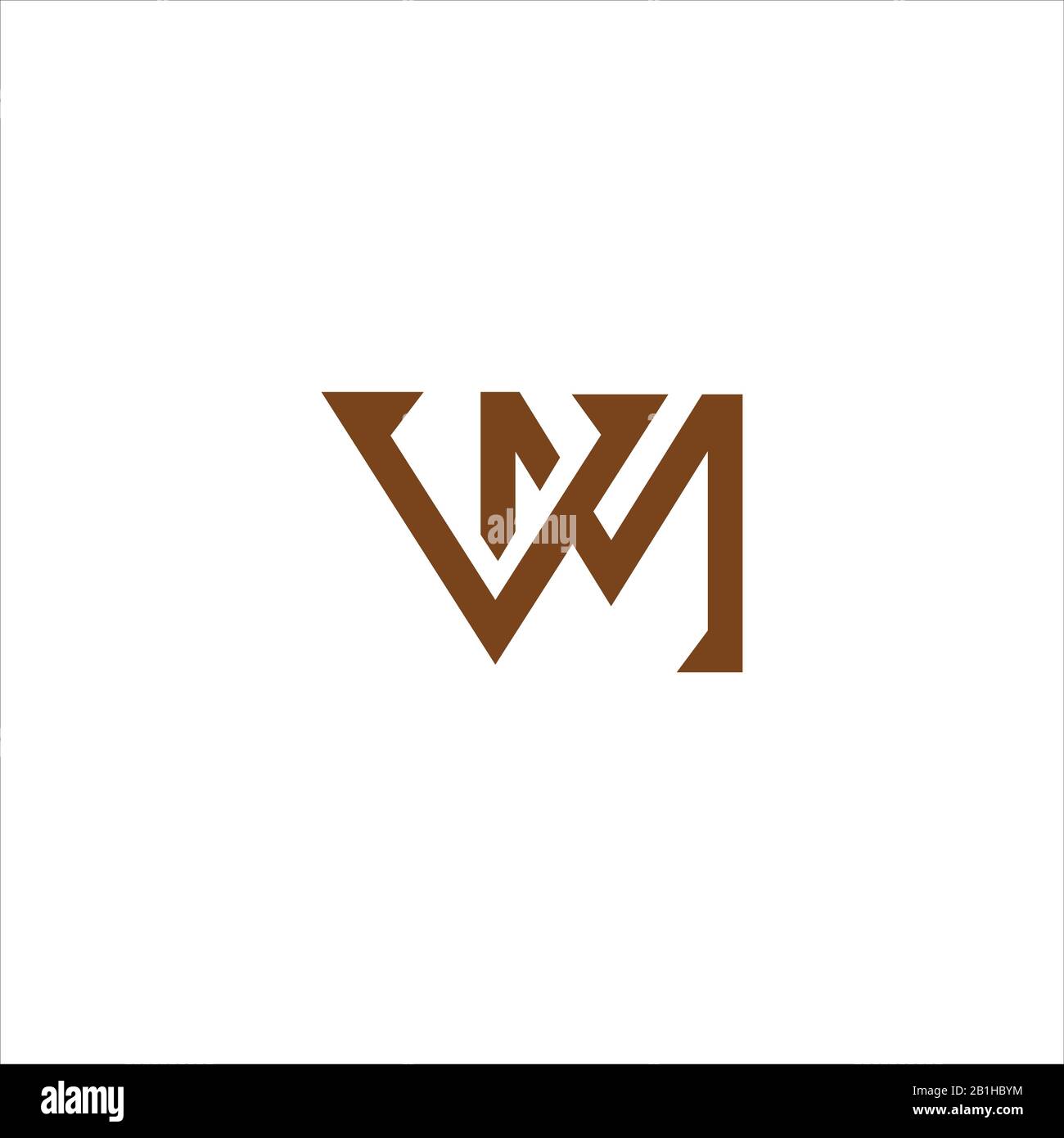 Initial letter mv or vm logo design template Stock Vector Image & Art ...