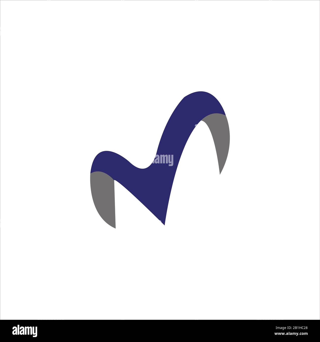 Initial letter mv or vm logo design template Stock Vector Image & Art ...