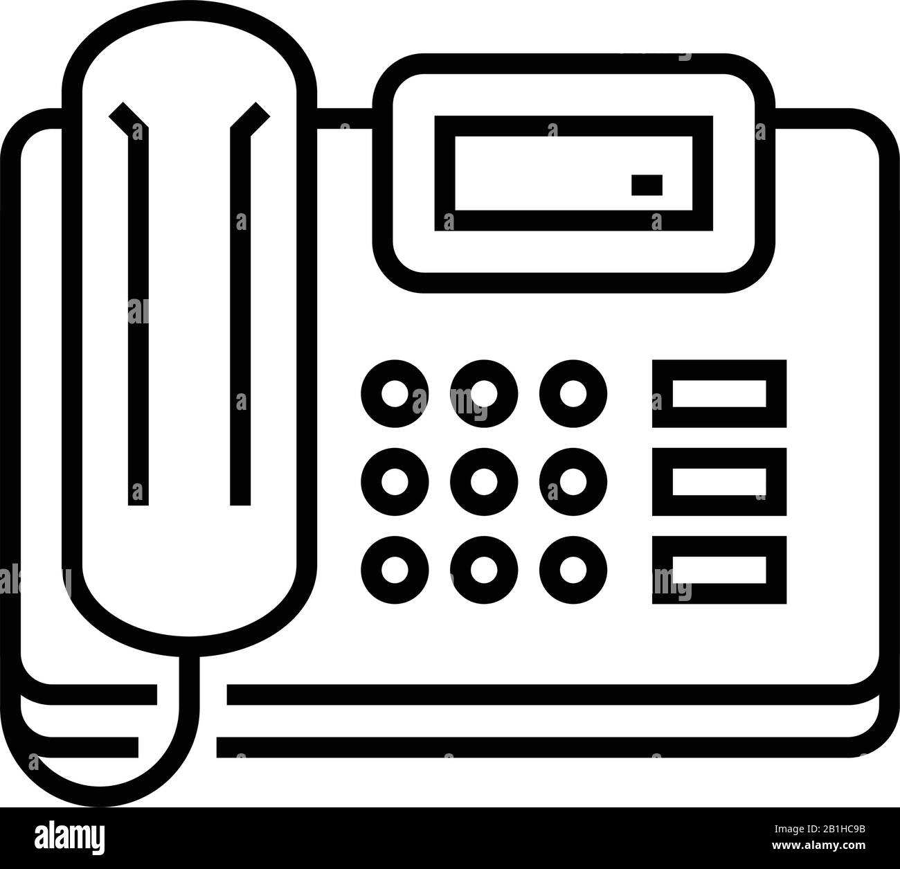 Fax device line icon, concept sign, outline vector illustration, linear ... Fax device line icon, concept sign, outline vector illustration, linear ...