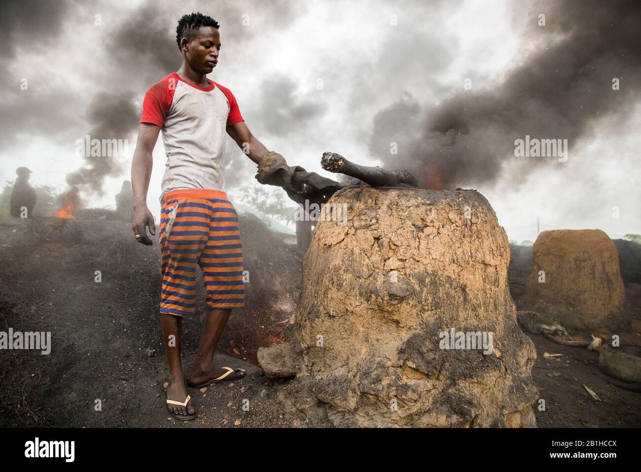 Goat meat processing in Gudu, Abuja, Nigeria Stock Photo - Alamy