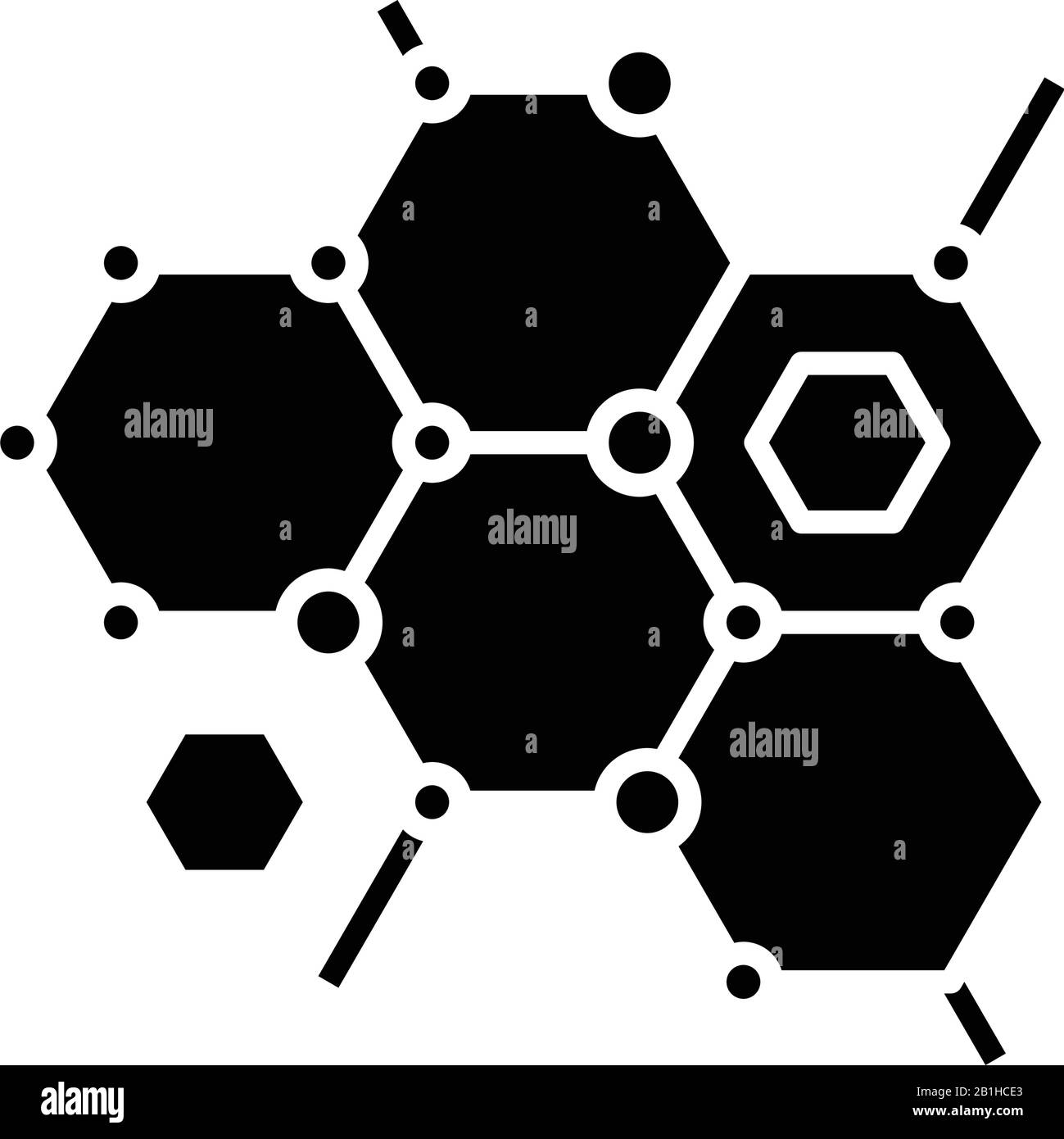 Biological process black icon, concept illustration, vector flat symbol ...