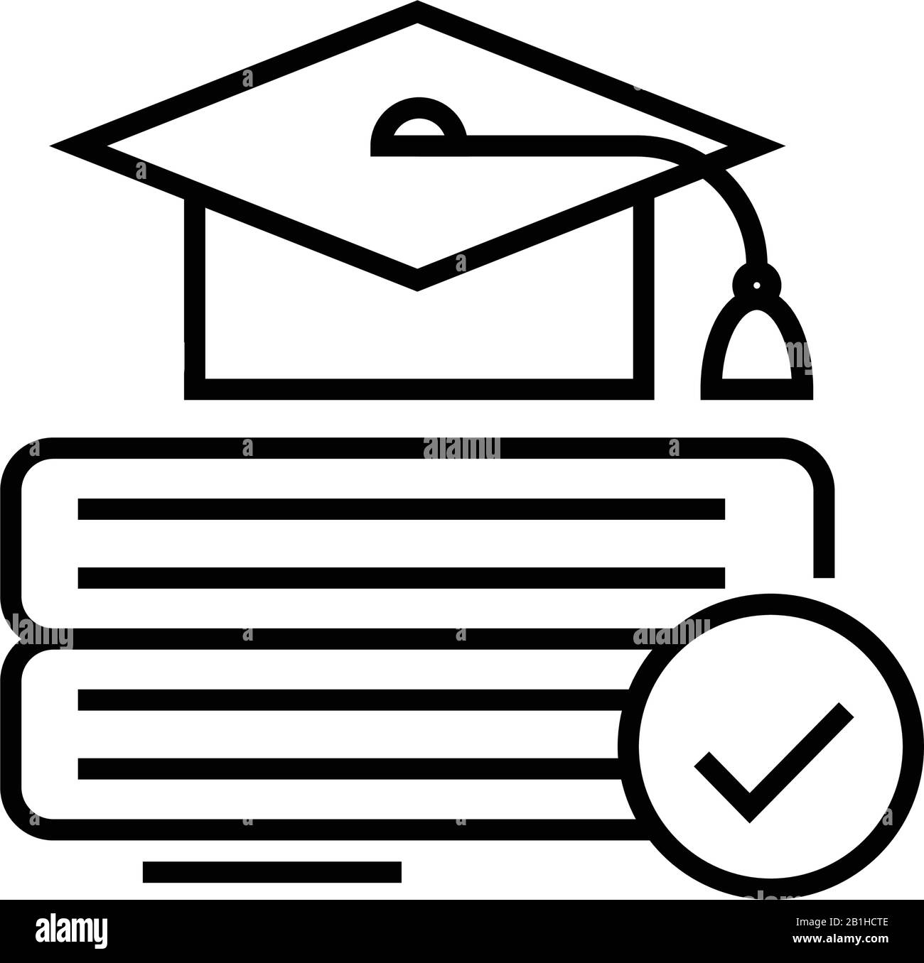 finished-course-line-icon-concept-sign-outline-vector-illustration-linear-symbol-stock-vector