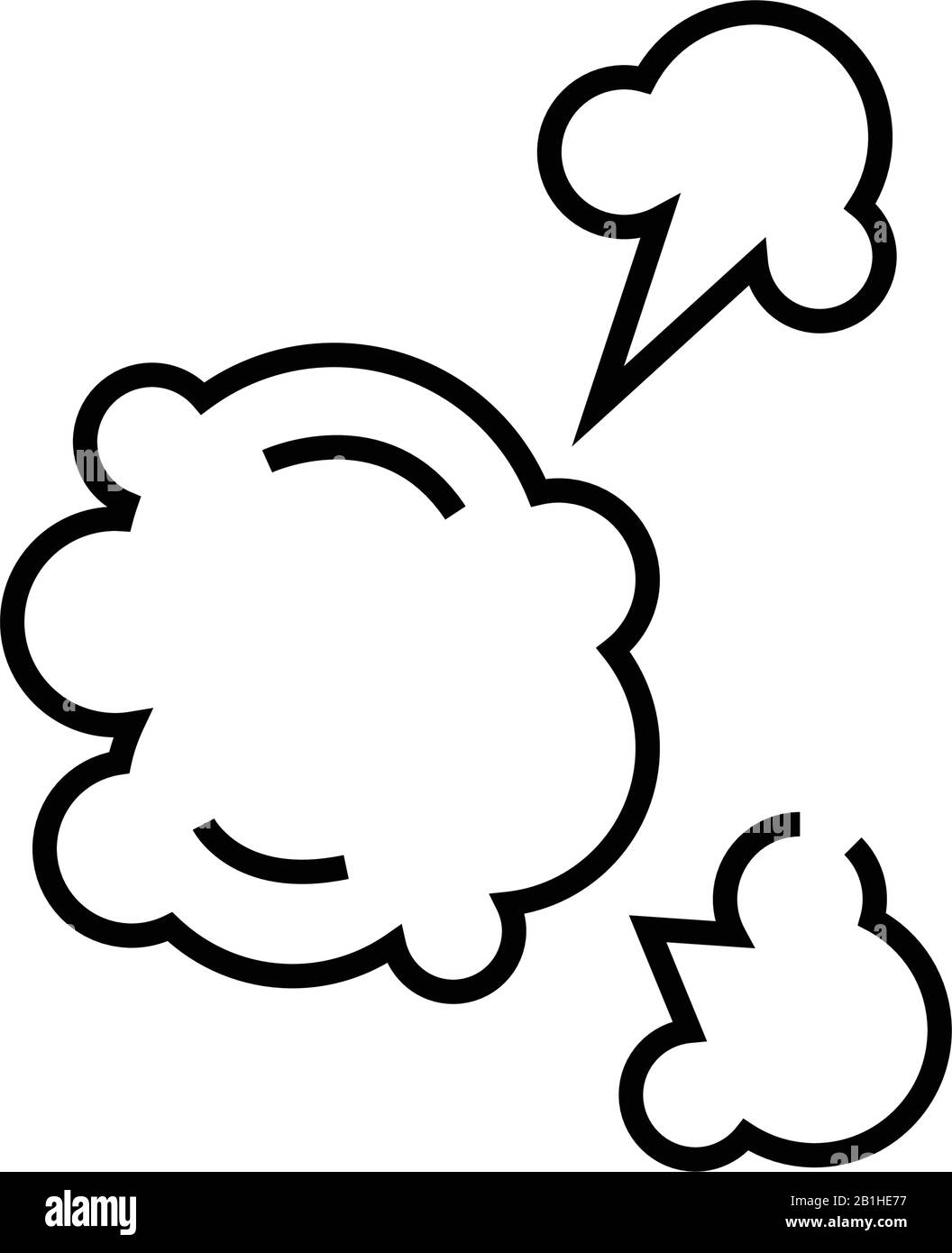 Explosion line icon, concept sign, outline vector illustration, linear ...