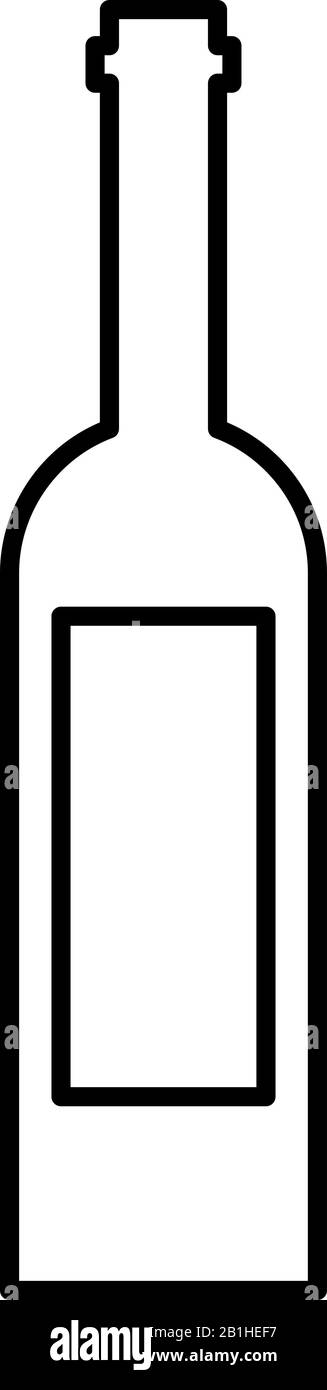 Wine bottle flat icon on white background Stock Vector Image & Art - Alamy