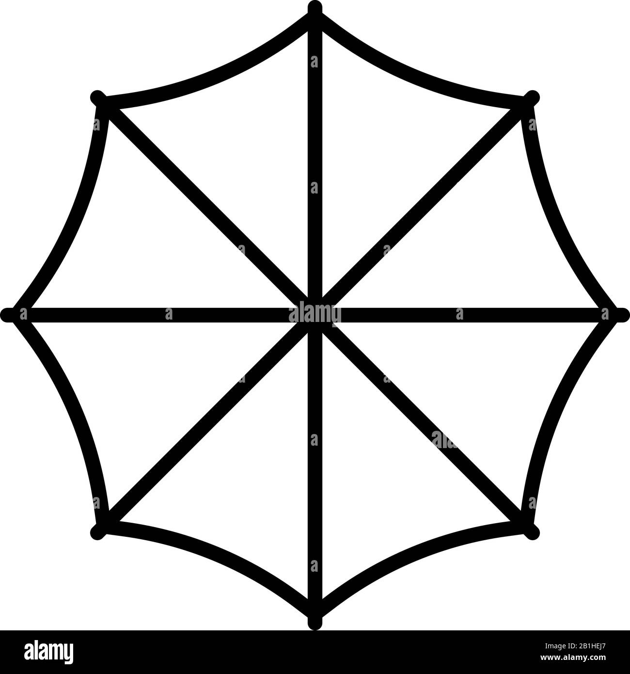 Open black umbrella line Stock Vector Images - Alamy