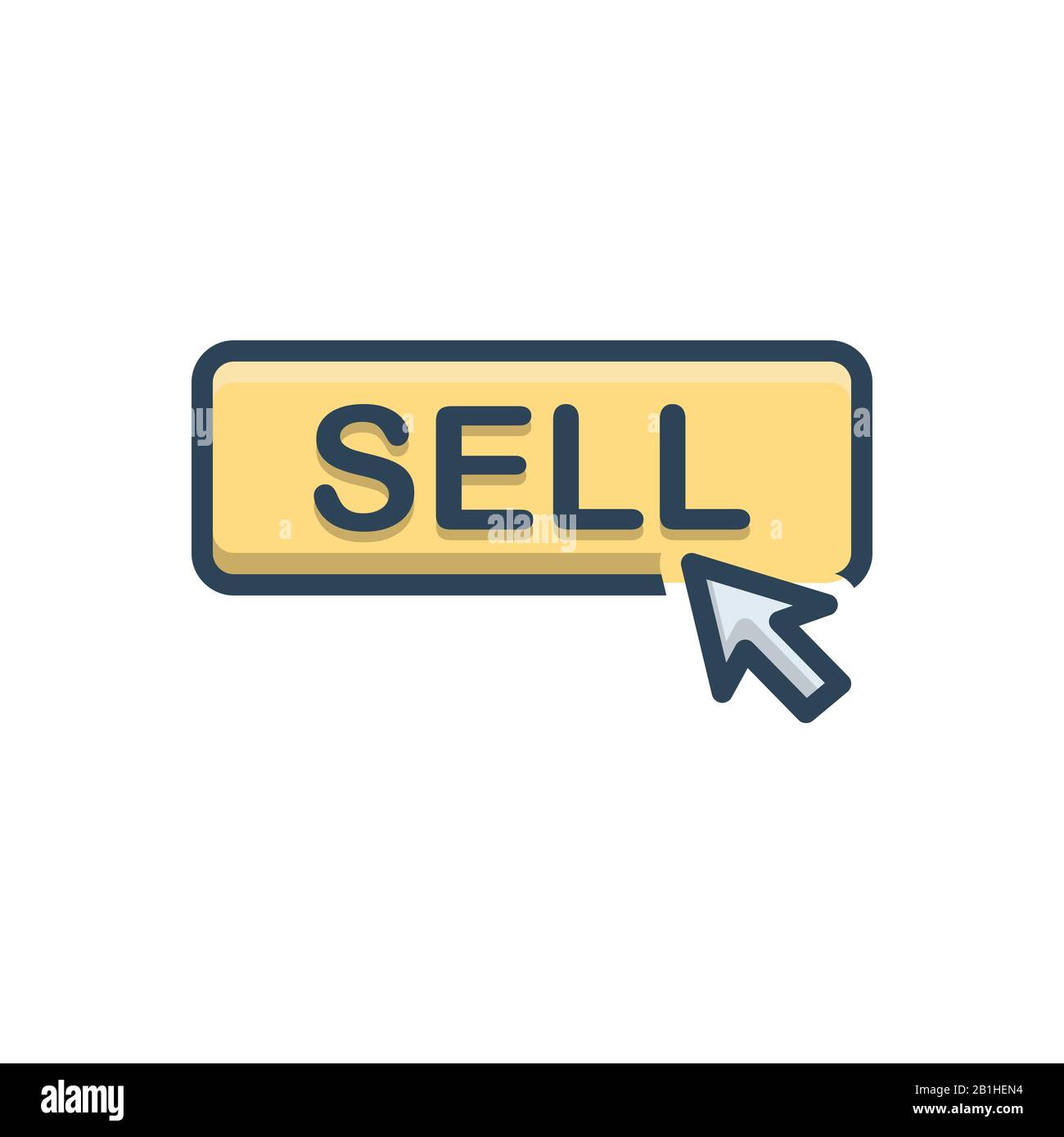 Illustration for Sell button Stock Vector Image & Art - Alamy