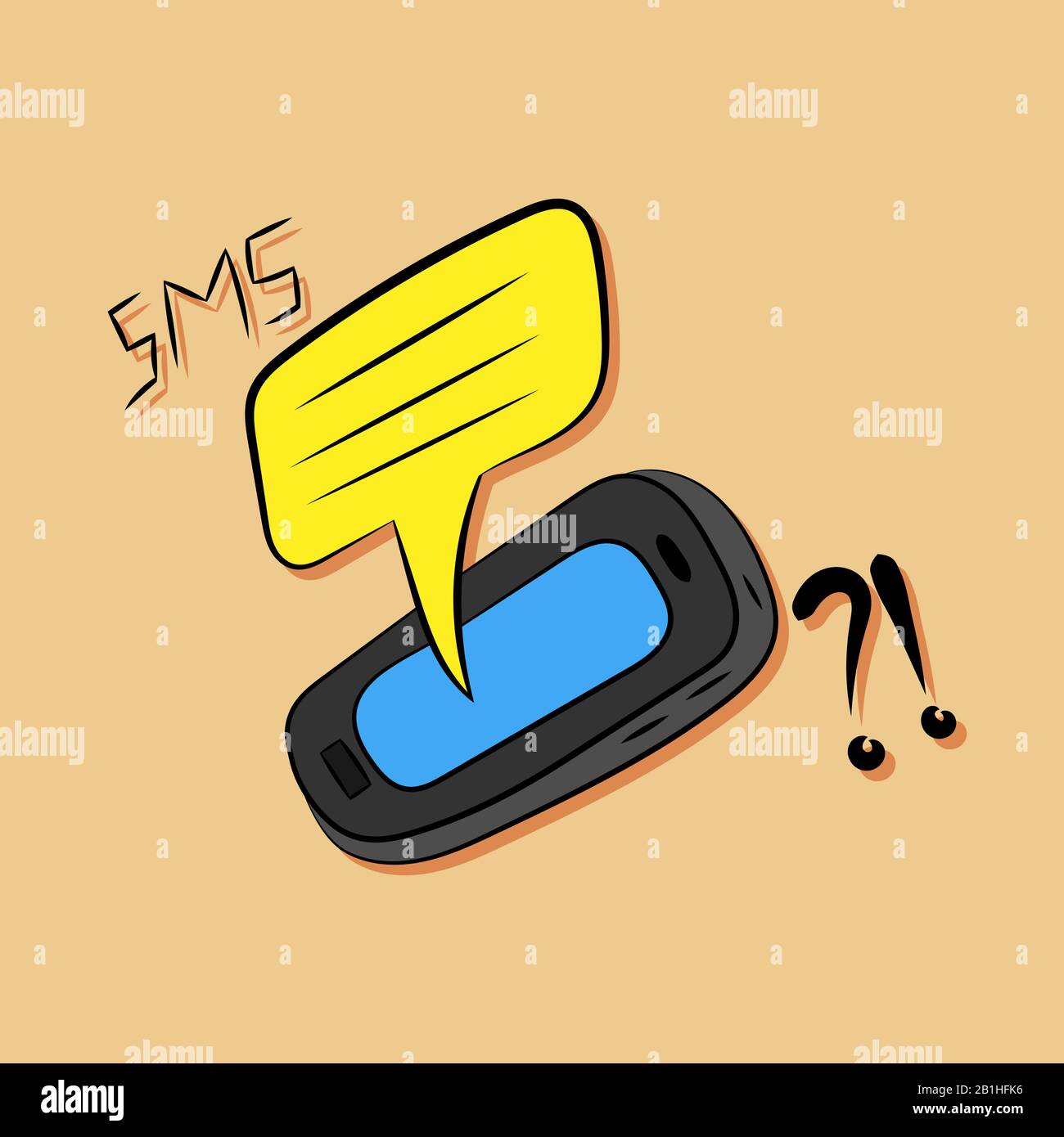 Text talk on phone Stock Vector Images - Alamy