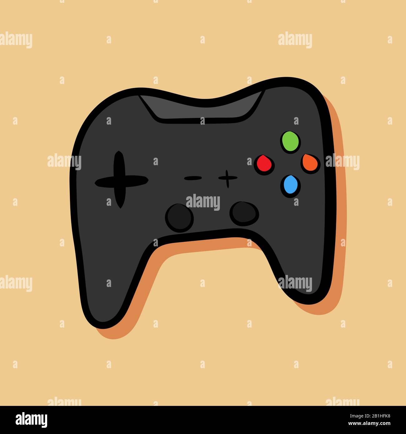 Black Xbox Controller Stock Vector Images - Alamy