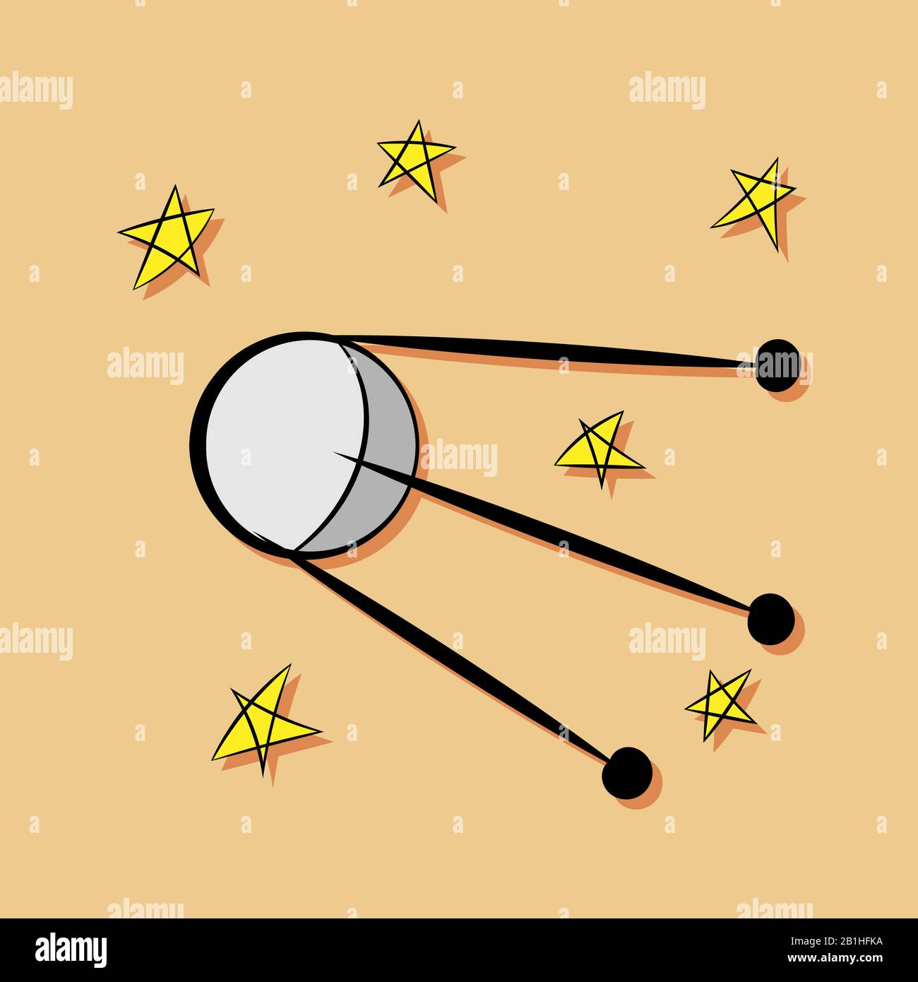 Satellite earth space flat Stock Vector Images - Alamy