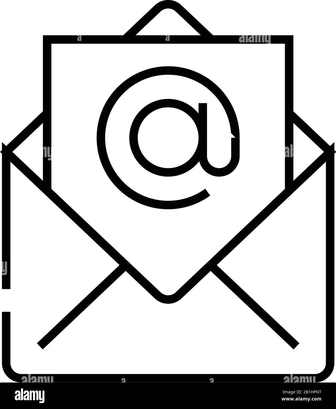 Email line icon, concept sign, outline vector illustration, linear ...