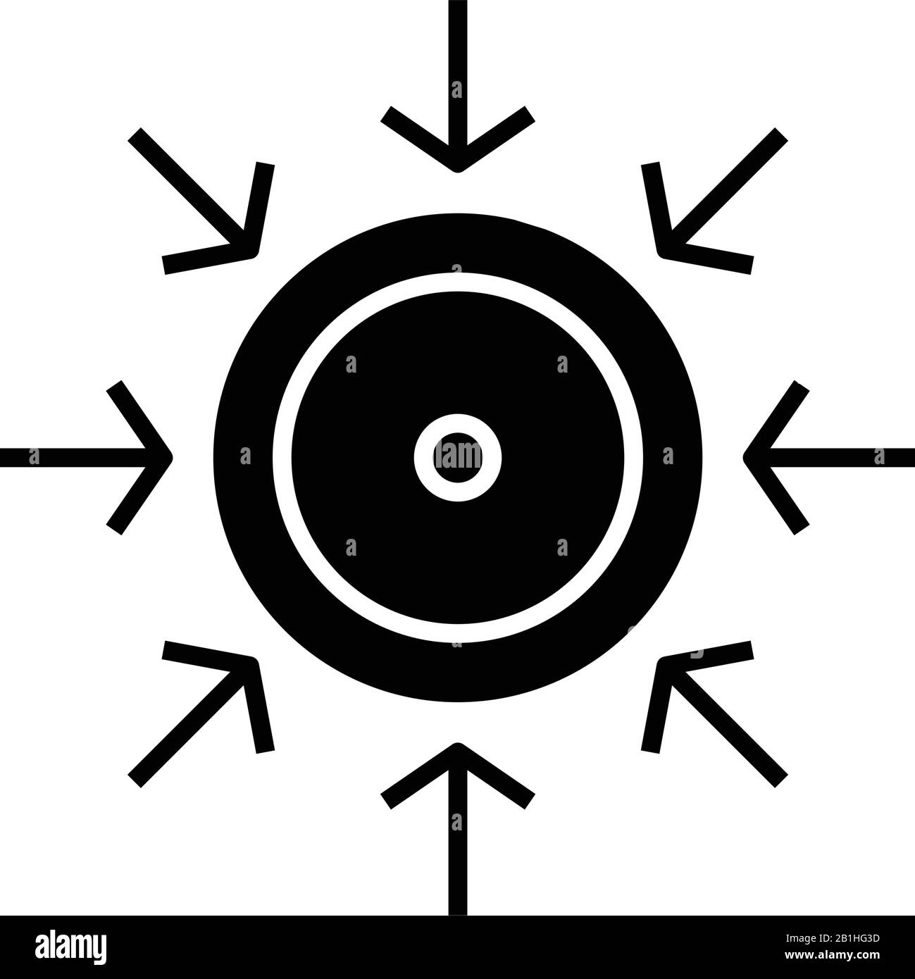 Attractive goal black icon, concept illustration, vector flat symbol ...