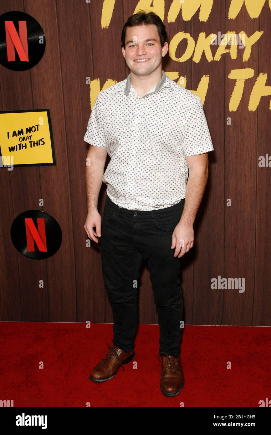 Hollywood, California, USA. 25th Feb, 2020. Jake Sim attends Netflix's ...