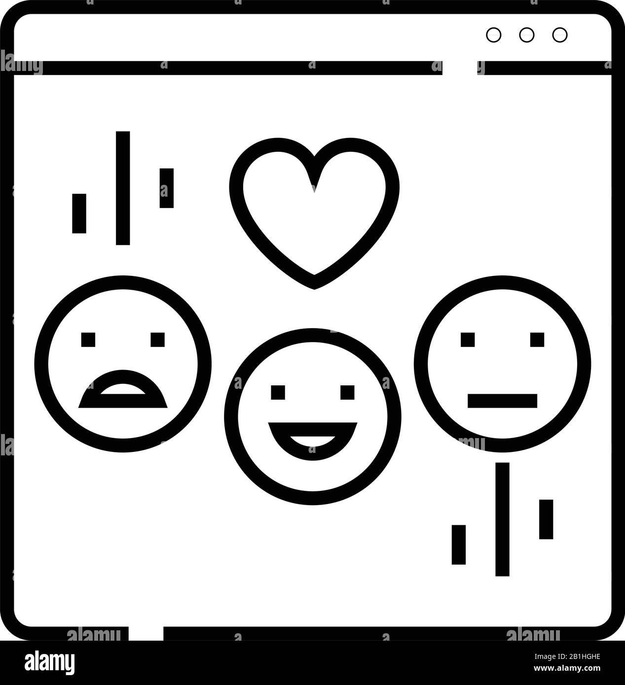 Emoji chat line icon, concept sign, outline vector illustration, linear ...