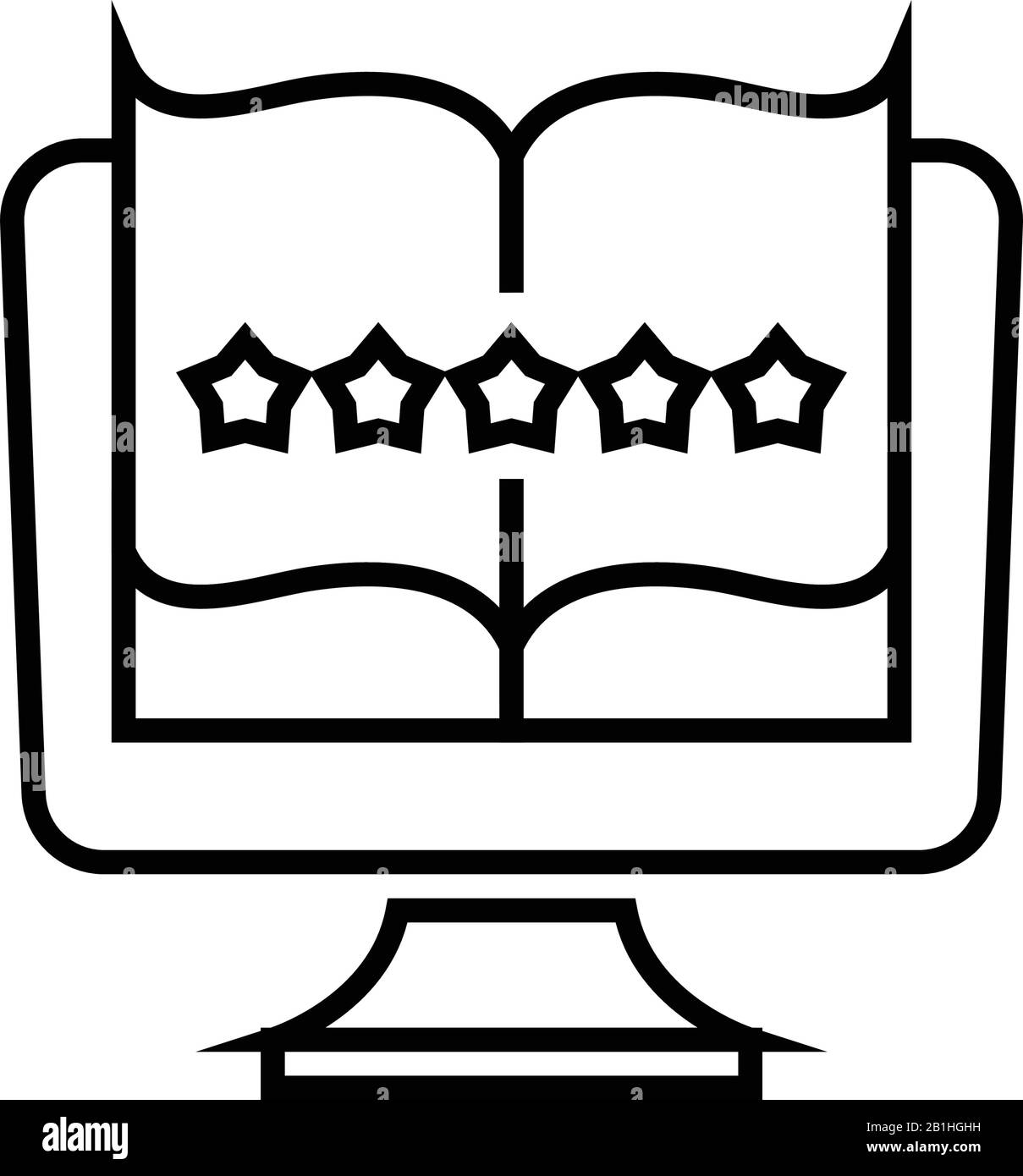 Excellent mark line icon, concept sign, outline vector illustration ...