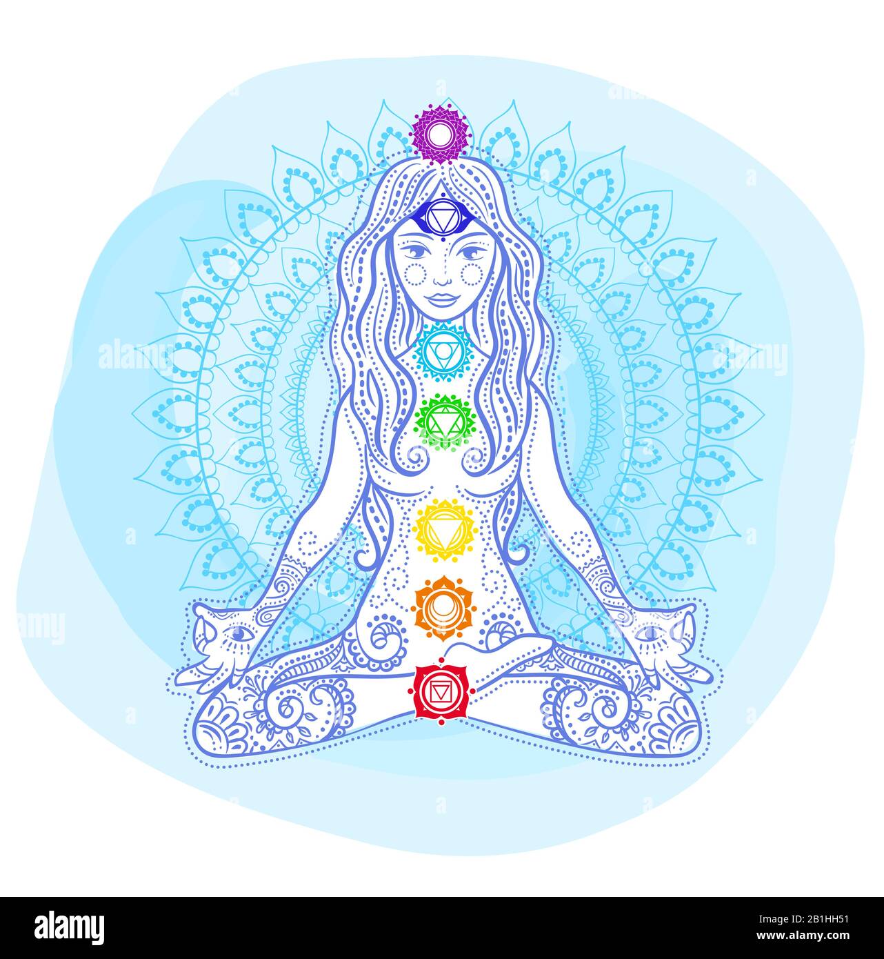 Aura chakras in meditation hi-res stock photography and images - Alamy