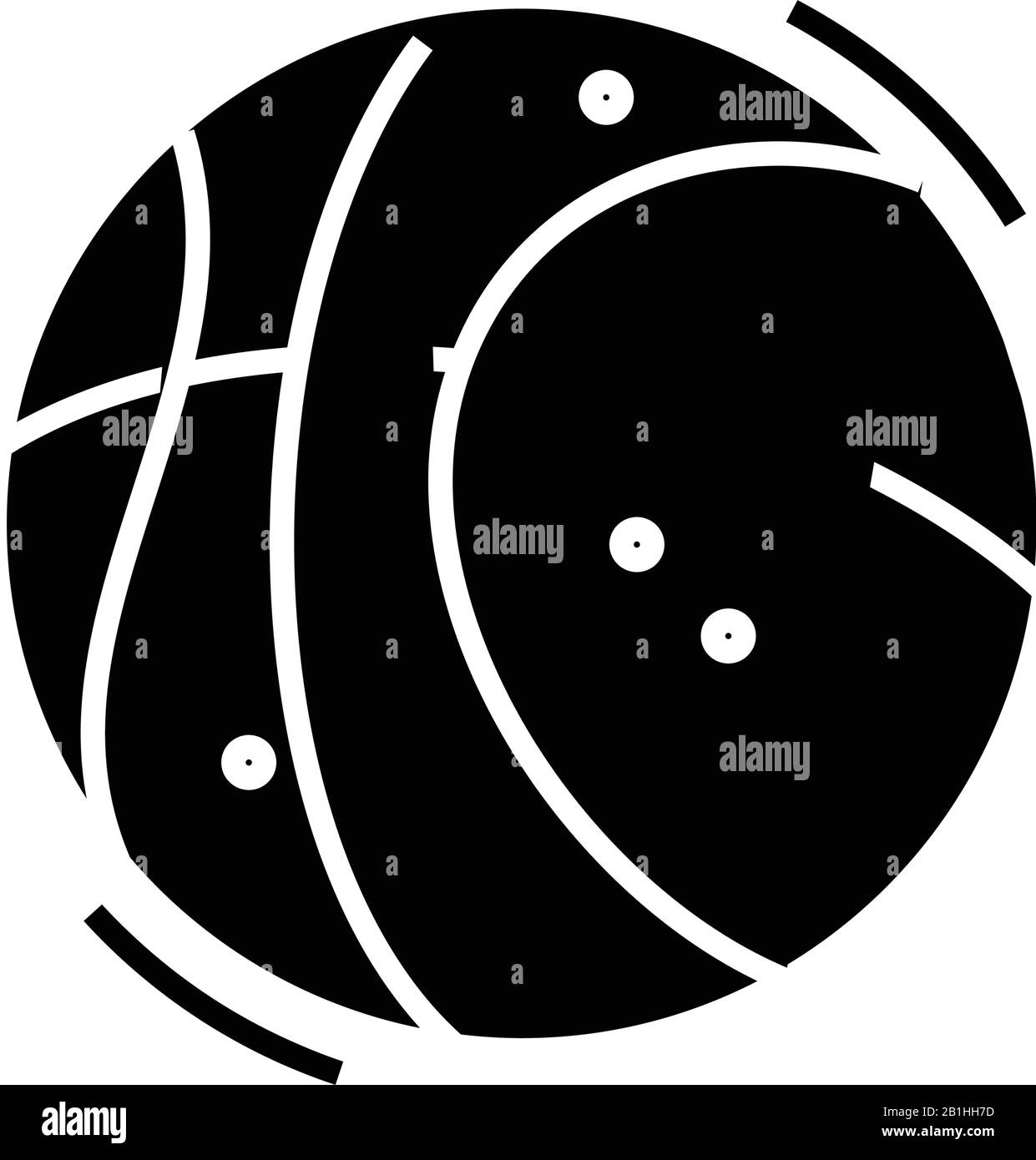 Basketball black icon, concept illustration, vector flat symbol, glyph ...