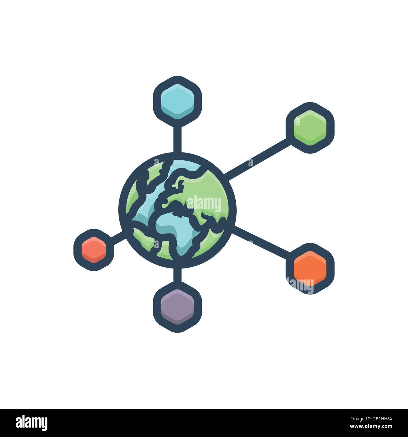 Global network Stock Vector Images - Alamy
