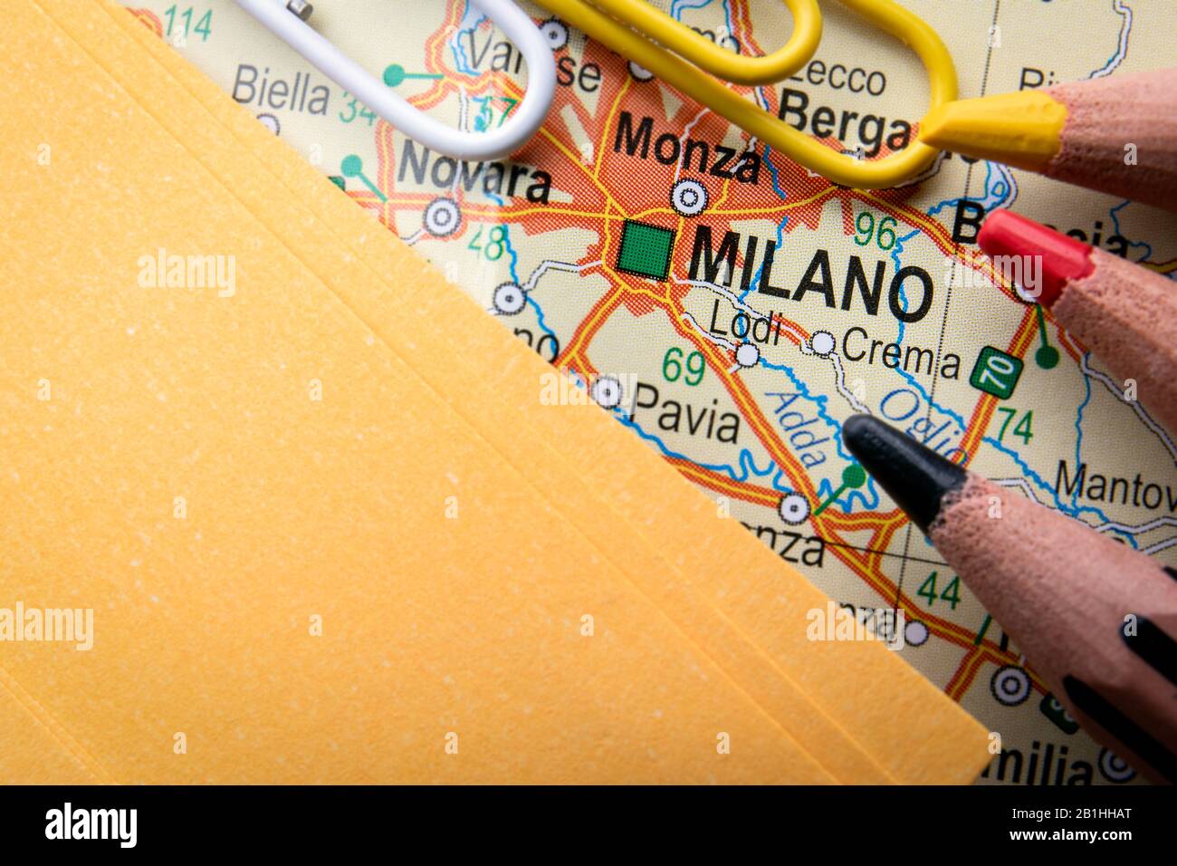 Map of downtown milan hi-res stock photography and images - Alamy