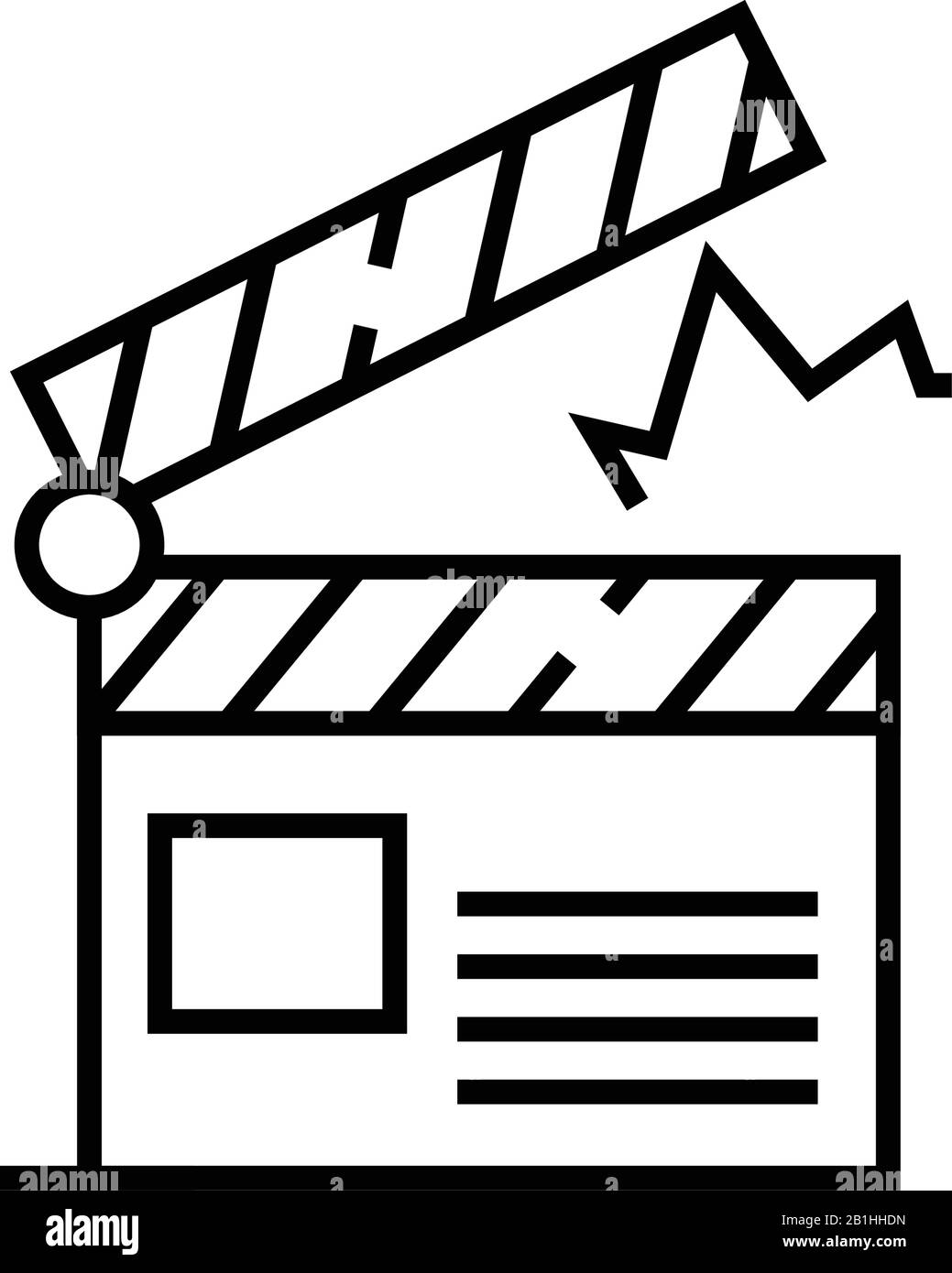 Film producer line icon, concept sign, outline vector illustration ...