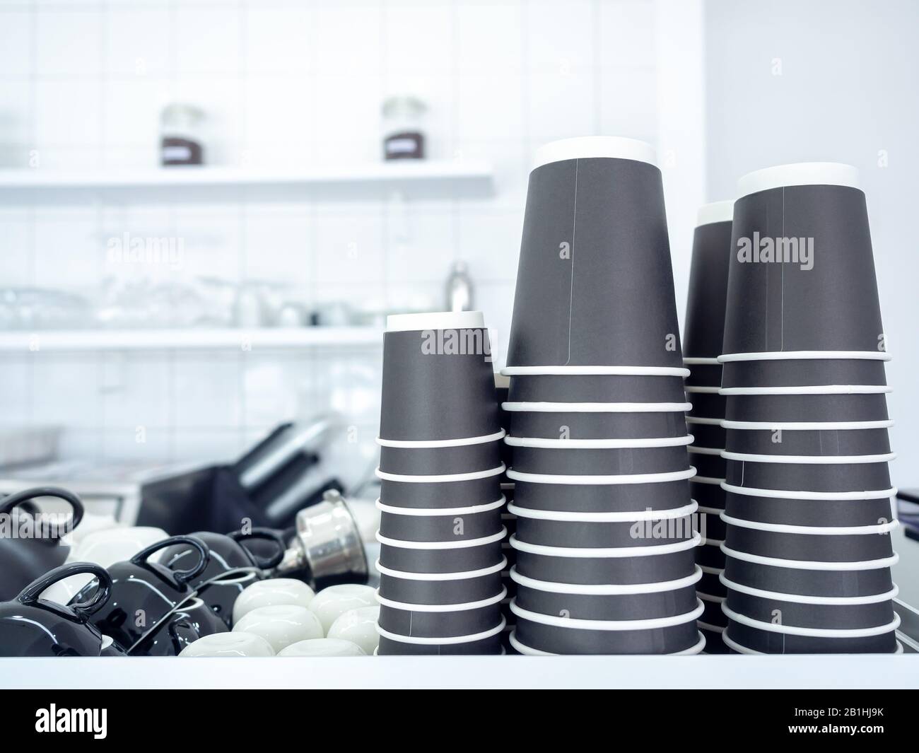 Takeaway coffee cup on shelf hi-res stock photography and images - Alamy