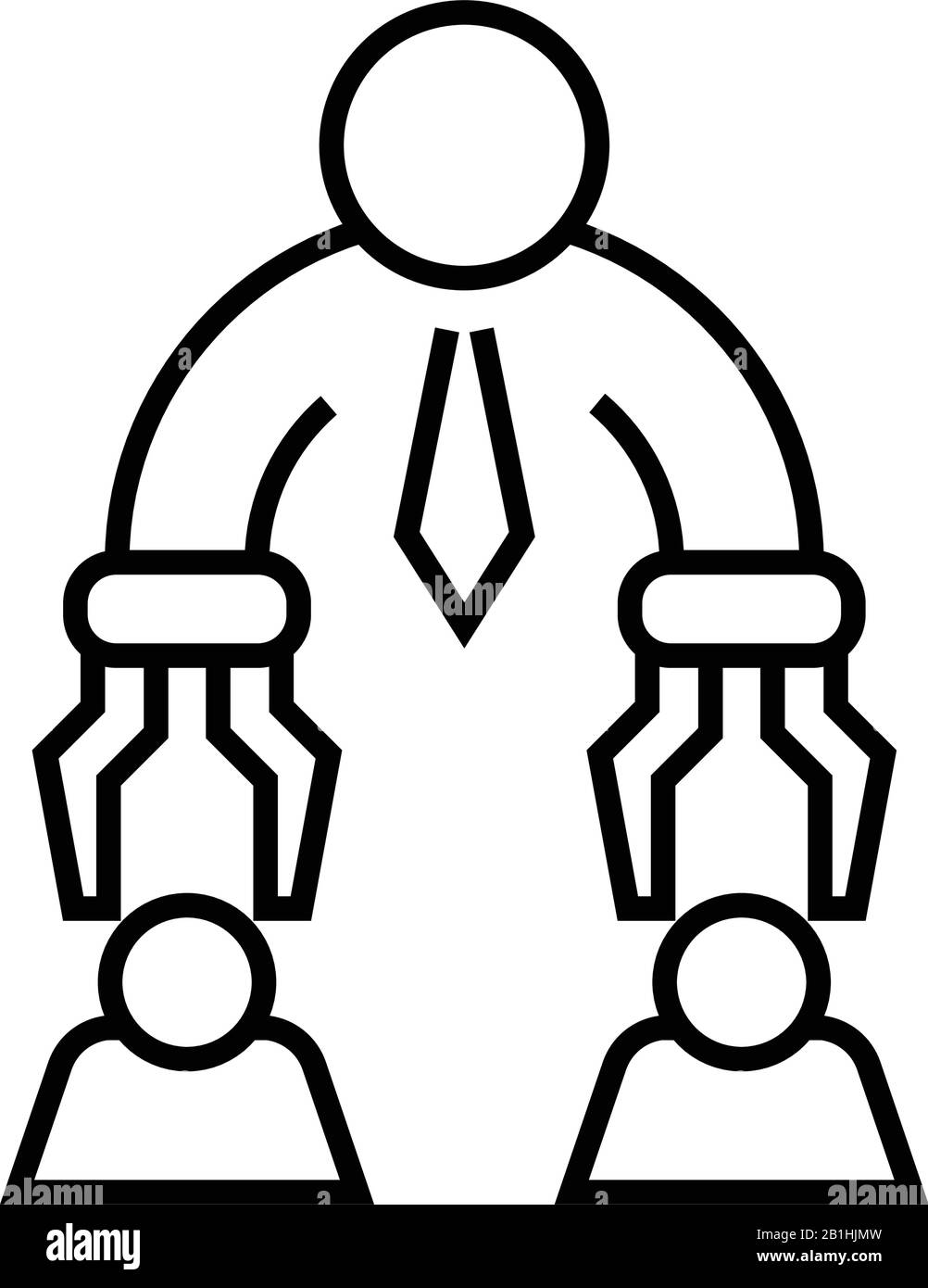 Employee selection line icon, concept sign, outline vector illustration, linear symbol Stock ...