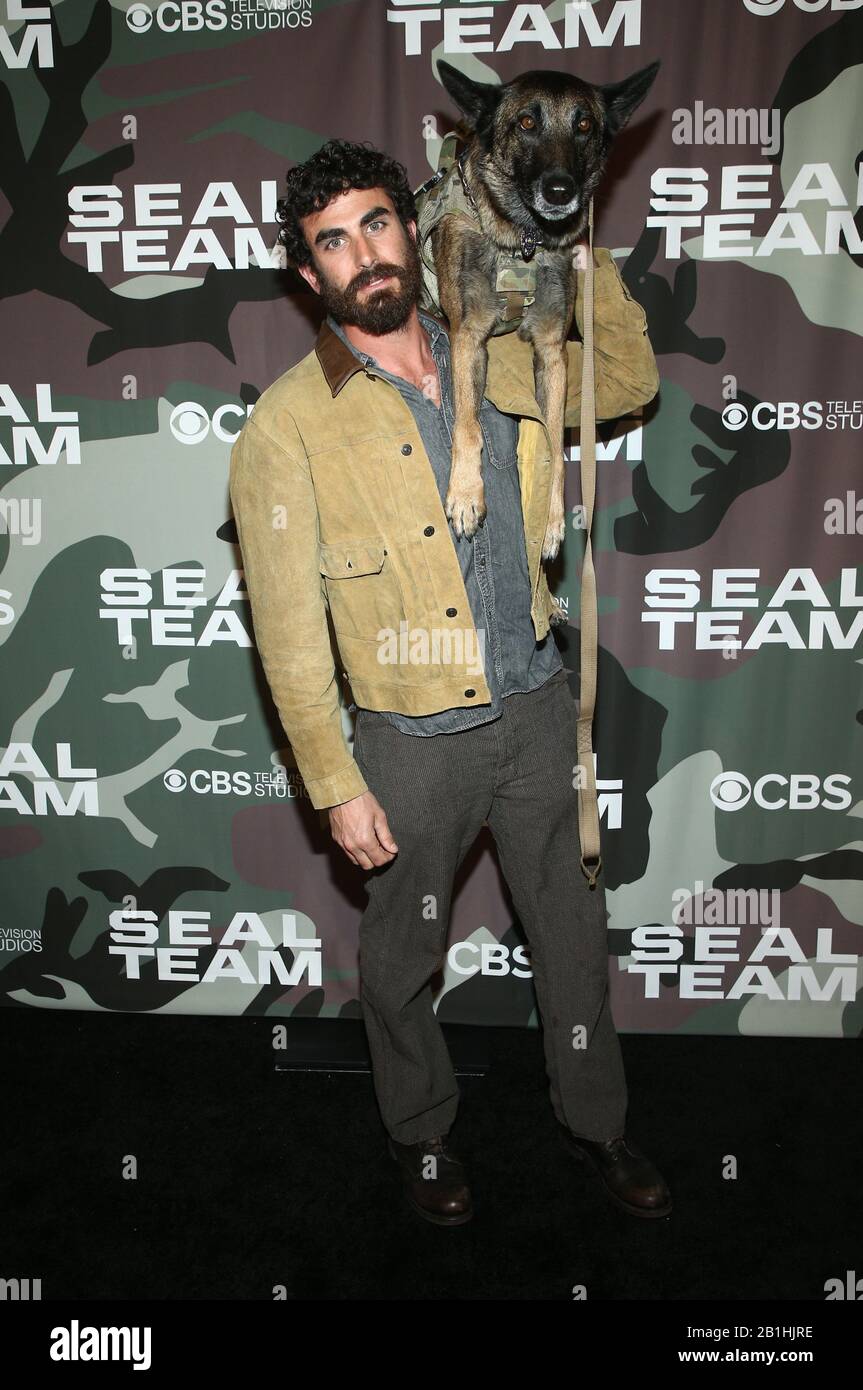 Hollywood, Ca. 25th Feb, 2020. Justin Melnick and Dita, at SEAL Team' TV show premiere at the ...