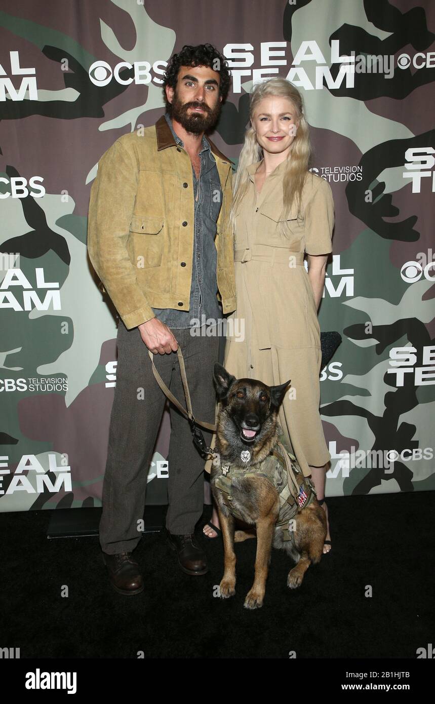 Hollywood, Ca. 25th Feb, 2020. Justin Melnick and Dita, at SEAL Team' TV show premiere at the ...
