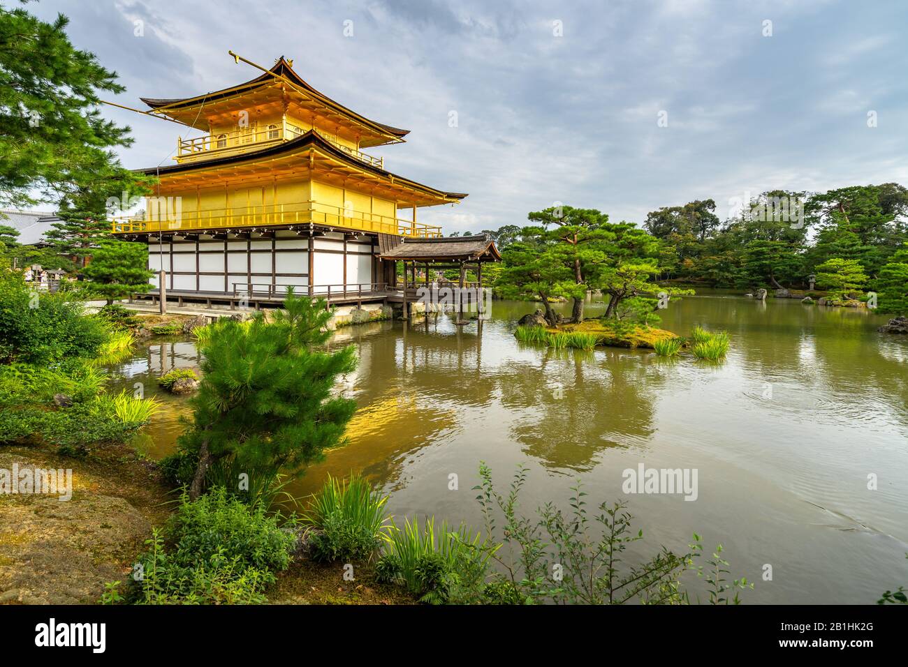 The beautiful Temple of Golden Pavilion (Kinkakuji), the most famous ...