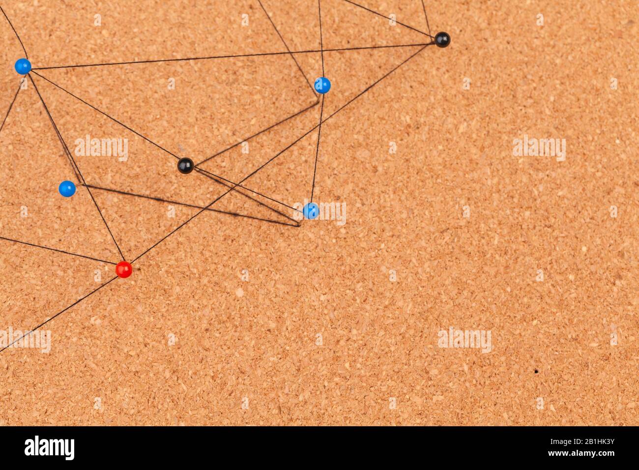 pins connected creating a network. Creative photo Stock Photo - Alamy