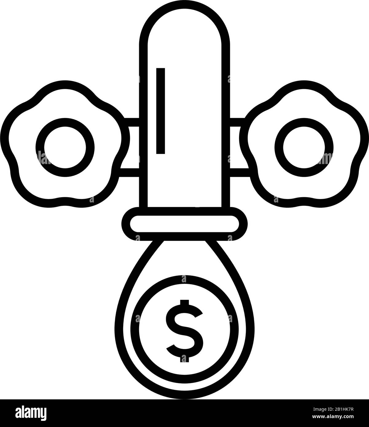 Easy money line icon, concept sign, outline vector illustration, linear ...