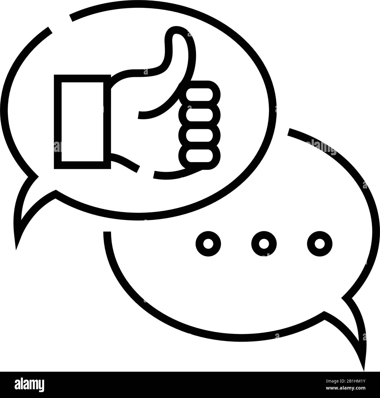 Feedback line icon, concept sign, outline vector illustration, linear ...