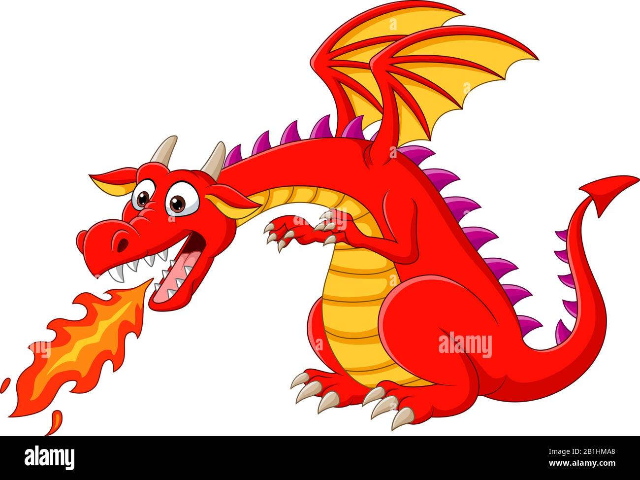 Fire breathing dragon medieval Cut Out Stock Images & Pictures - Alamy