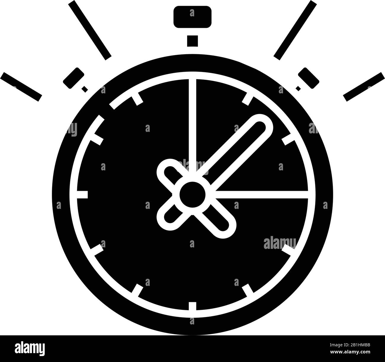 Alarm sound black icon, concept illustration, vector flat symbol, glyph ...