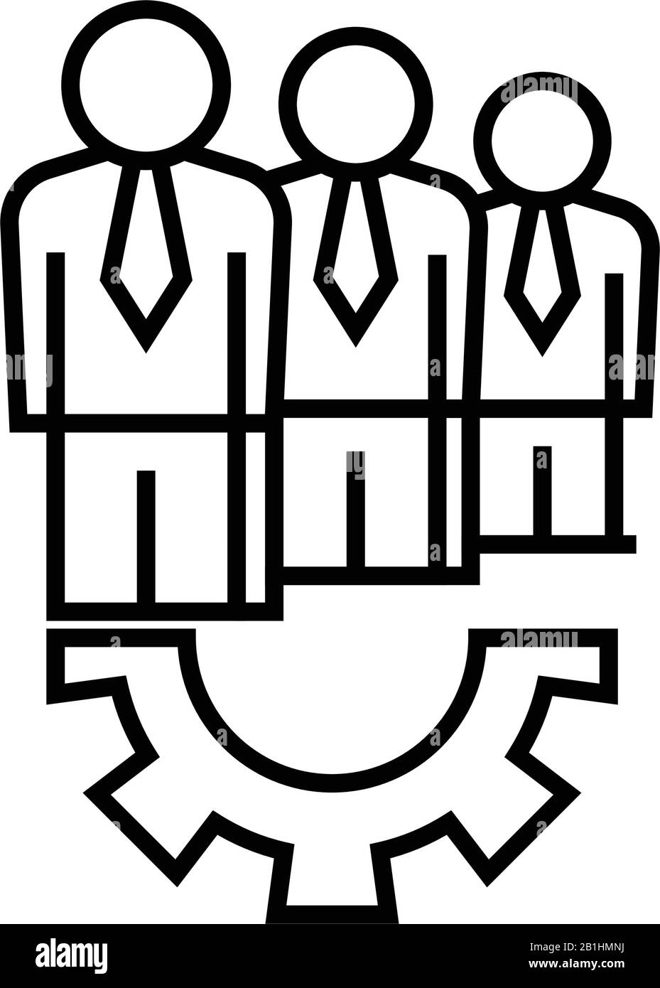 Employee line icon, concept sign, outline vector illustration, linear symbol Stock Vector Image ...