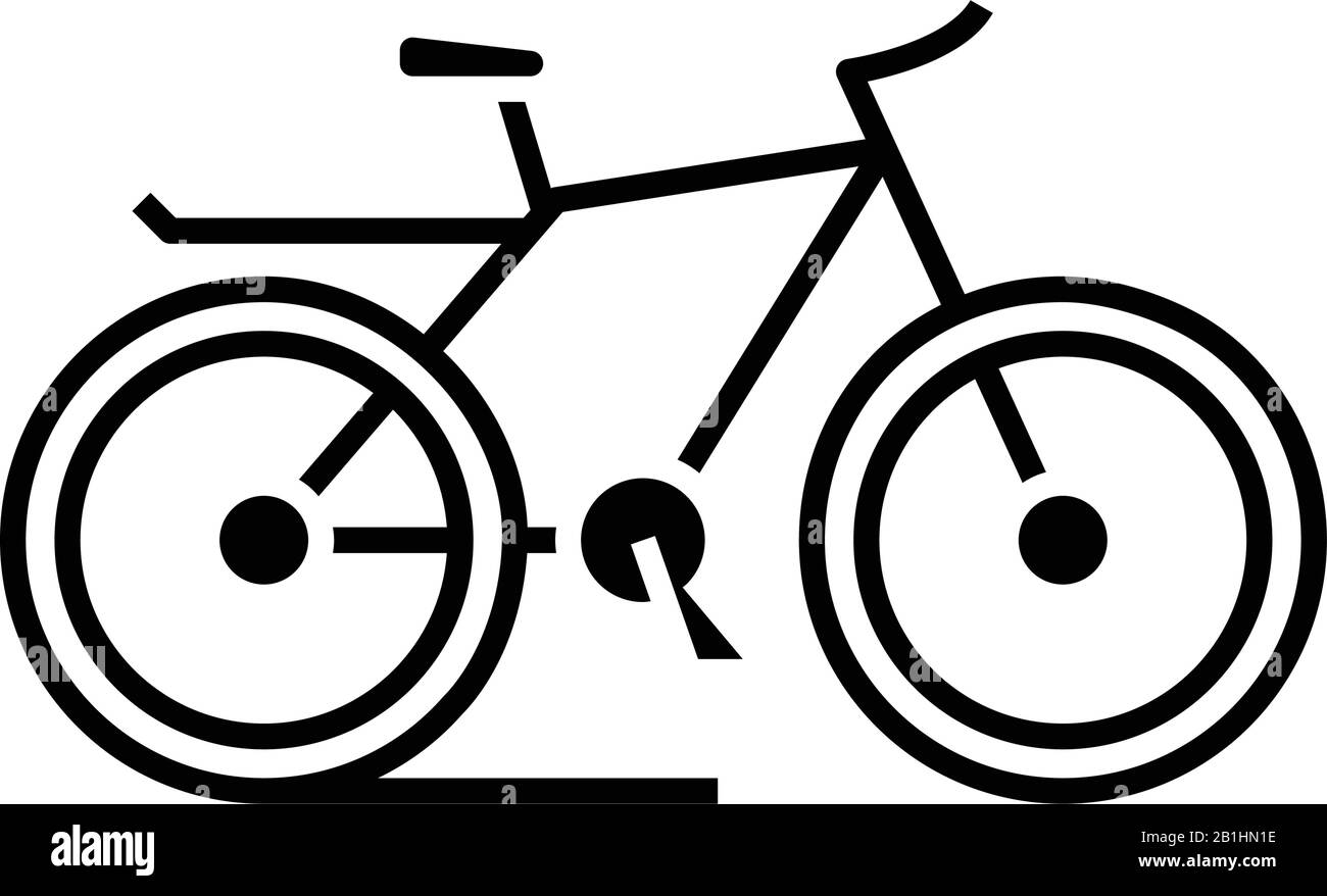 Bike black icon, concept illustration, vector flat symbol, glyph sign ...