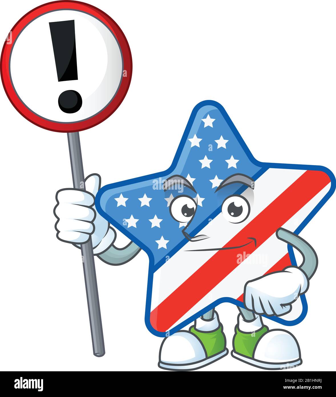 Cartoon character design of USA star rise up a broad Stock Vector Image ...