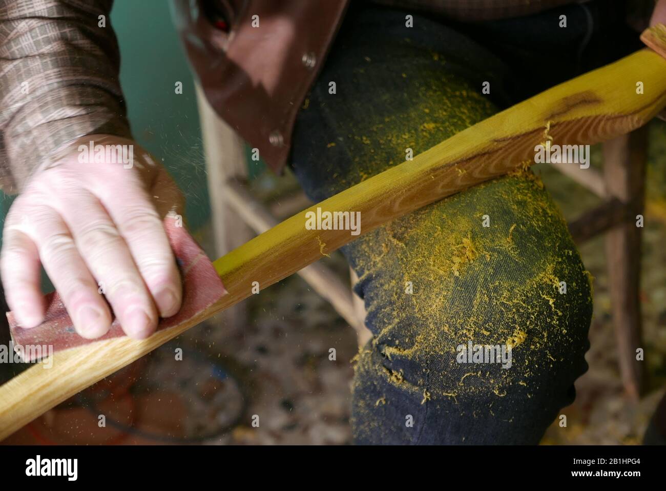 artesan at work making a traditional bow Stock Photo - Alamy