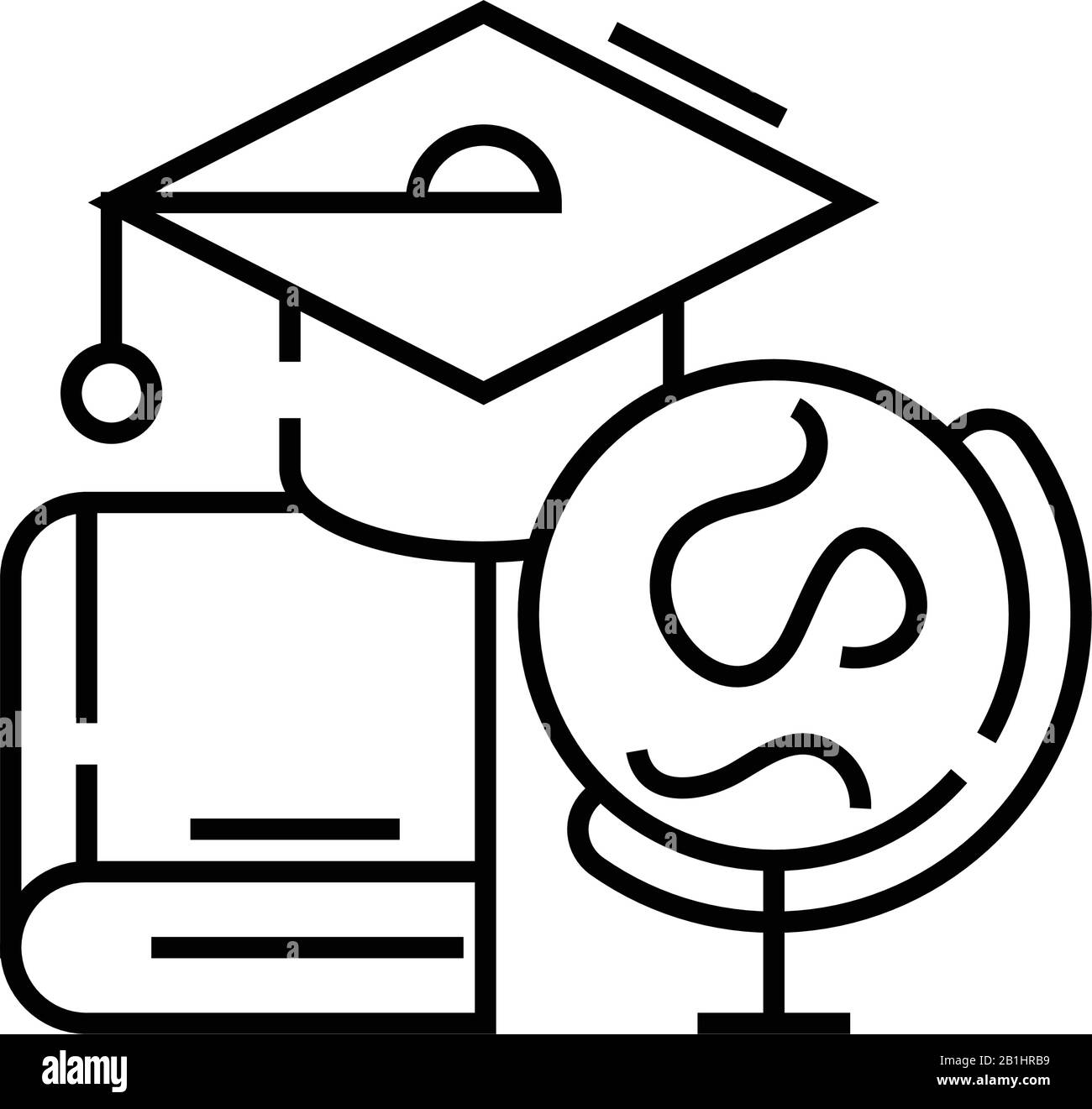 Educations line icon, concept sign, outline vector illustration, linear ...