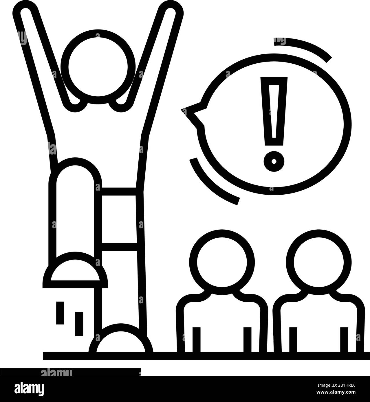 Finding solution line icon, concept sign, outline vector illustration ...